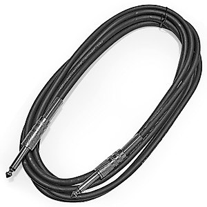 AxcessAbles 1/4 Inch to 1/4 Inch TS Guitar Audio Cable- 10ft | 6.35mm Instrument Cable | Amp Cable for Guitar | Unbalanced 1/4 Patch Cord-10ft