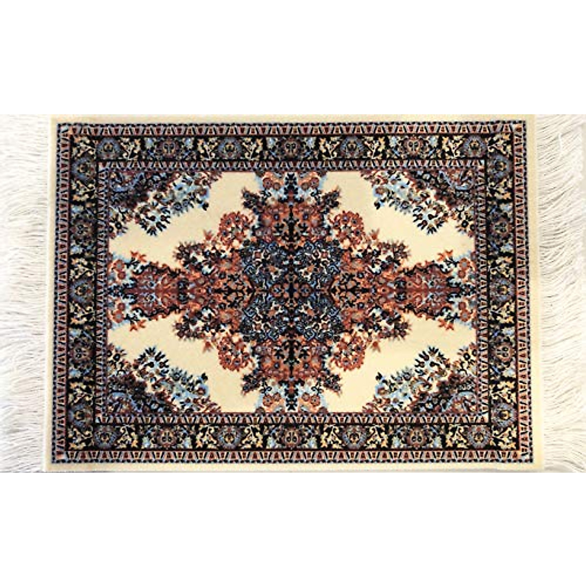 Carpet Coasters, Set of 4 Turkish Rug Style Table Drink mats, Absorbent Kitchen and Dining Accessories, Spill & drip Protection, Rectangular
