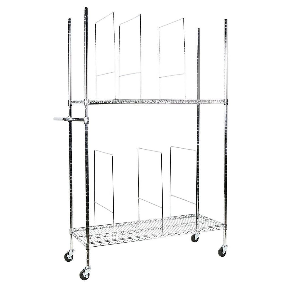 Apollo Hardware Commercial Grade Chrome 2-Tier Wire Carton Storage Stand Unit