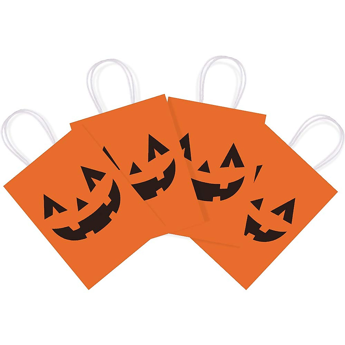 Halloween Pumpkin Gift Bags for Pumpkin Decor Tote Party Favor Goody Candy Gift Bag Trick or Treat Bags for Pumpkin Decorations Party Favors for Kids Adults Halloween Party Decorations - 16 PCS