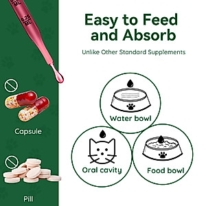 Dog Vitamins and Supplements - Dog Multivitamin Liquid Drops, 15 in 1 Pet Vitamins Supplement for Dogs & Cats - Support Joint, Gut, Immune, Digestion, Heart, Skin & Coat, 2 Fl Oz