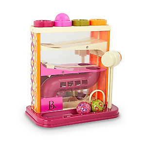 B. toys – Whack-a-Ball- Pounding Toy- Developmental Pounding Toy – Pound-A-Ball Toy – 4 Colorful Balls & Hammer –Educational Toys For Toddlers – 1 Year +