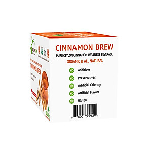 Pure Ceylon Cinnamon Brew – 100% Organic Pure CEYLON CINNAMON TEA Bags (40 Sachets – Pack of 2 – 20 COUNTS PER PACK | CAFFEINE-FREE)