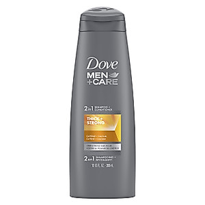 Dove Men+Care Fortifying 2 in 1 Shampoo and Conditioner for Resilient and Thicker Hair Thick and Strong with Caffeine Helps Strengthen Thinning Hair 12 oz