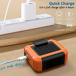 Yeedie Portable Waist Fan with 23H Working Time, Strong Airflow, 3 Speed, Personal Cool Clip Fan Under Shirt, Hand Free Wearable Belt Fan for Outdoor Working Hiking Fishing Jobsite Farm