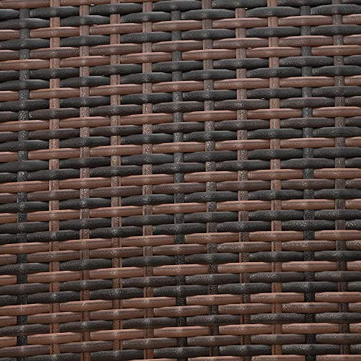 24 inch Counter Height Rattan Wicker Bar Stools Set of 4, Bistro Pub Backless Barstools, Kitchen Dining Room Chairs, Indoor Outdoor Furniture (Brown)