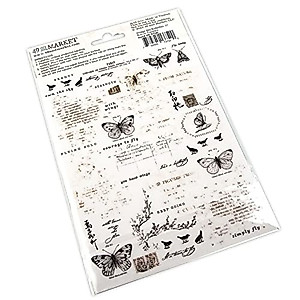 Essential Butterflies Rub-On Transfers - 49 and Market