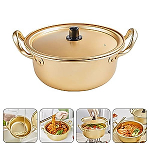 Korean Ramen Cooking Pot Ramen Noodle Pot Aluminum Noodle Pot Fast Heating For Kitchen Cookware for Cooking Soup Pasta Stew Japanese Noodles Food Food Food Korean Noodle Pan