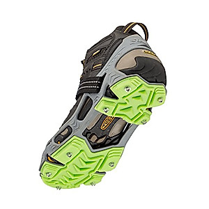STABILicers Hike XP Traction Cleats for Hiking on Snow and Ice,Grey/Green, Medium (1 Pair)