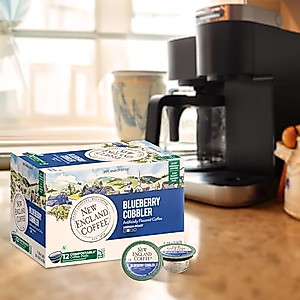 New England Coffee Blueberry Cobbler Medium Roast Single Serve Pods, 12ct Box (Pack of 6)