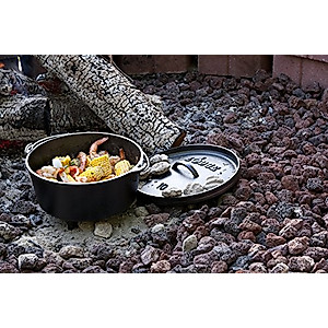 Lodge L10DCO3 Cast Iron Deep Camp Dutch Oven, Pre-Seasoned, 5-Quart
