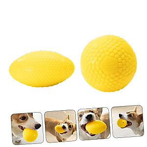 NOLITOY Animal Chewing Toy Dog Grinding Toys Rugby Toys for Football Toys Pet Molar Toys 2pcs Squeaky Shaped Toys