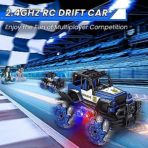 YOTOY Remote Control Car Toys for 6 7 8 9 10 Years Old Boys, Drift Stunt Remote Control Car, RC Cars for Boys Age 8-12, Stunt Car Remote Control, RC Stunt Car Toy, Drift Stunt Car, Drift RC Cars