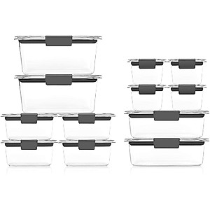 Rubbermaid Brilliance Glass and Plastic Food Storage Containers (30 Pieces)
