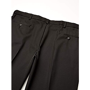 Haggar mens Cool 18 Pro Classic Fit Pleat Front Hidden Expandable Waist With Big & Tall Sizes Casual Pants, Black, 42W x 30L US