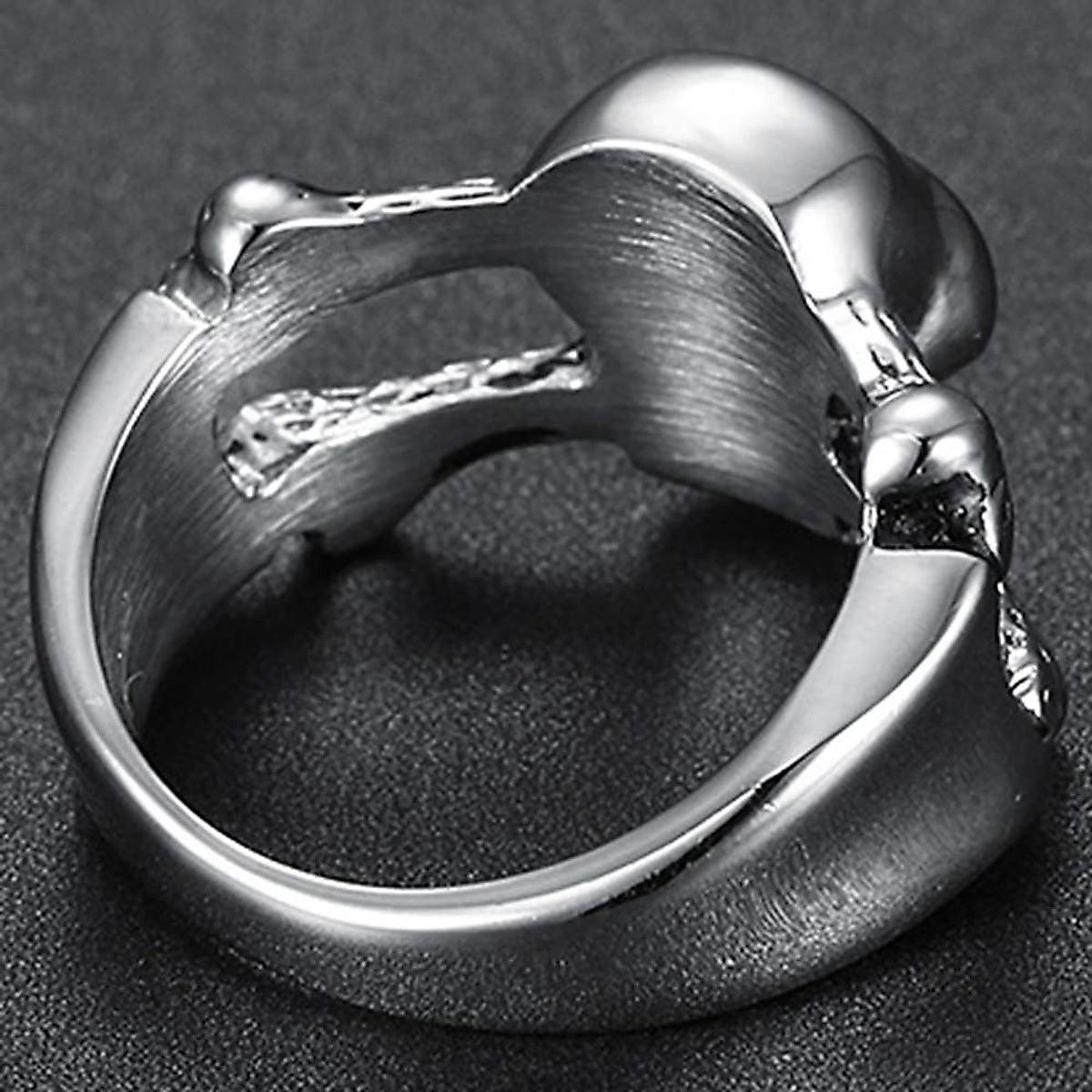 Jude Jewelers Stainless Steel Retro Vintage Gothic Skull Cocktail Party Biker Ring (Silver, 11)