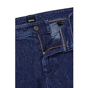 BOSS Men's Maine Regular Fit Stretch Denim Jeans, Bright Blue