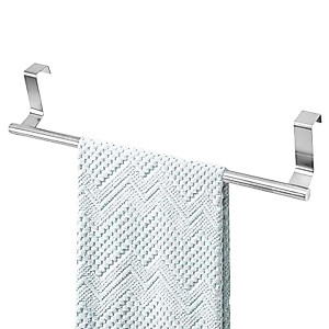 Towel Hanger for Door - Over The Door Stainless Steel Towel Rack, Kitchen Over Door Towel Rack | Space-Saving Bathroom Towel Bar, Rustproof Towel Rack for Garage, Apartments