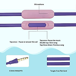 QearFun Donut Earbuds for Kids, Cute Earbud & in-Ear Headphones Wired Gift for School Girls and Boys with Microphone and Lovely Earphones Storage Case