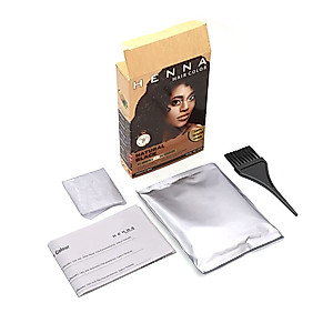 30 Minute Enriched with Herbs Semi Permanent Powder - Harsh Chemical Free Black Hair Dye for Men and Women (Natural Black)