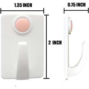 Adhesive Hooks,Plastic Hooks for Lutic Dog gate, Strong and Durable, Heavy Duty Wall Hooks(4psc Hooks)