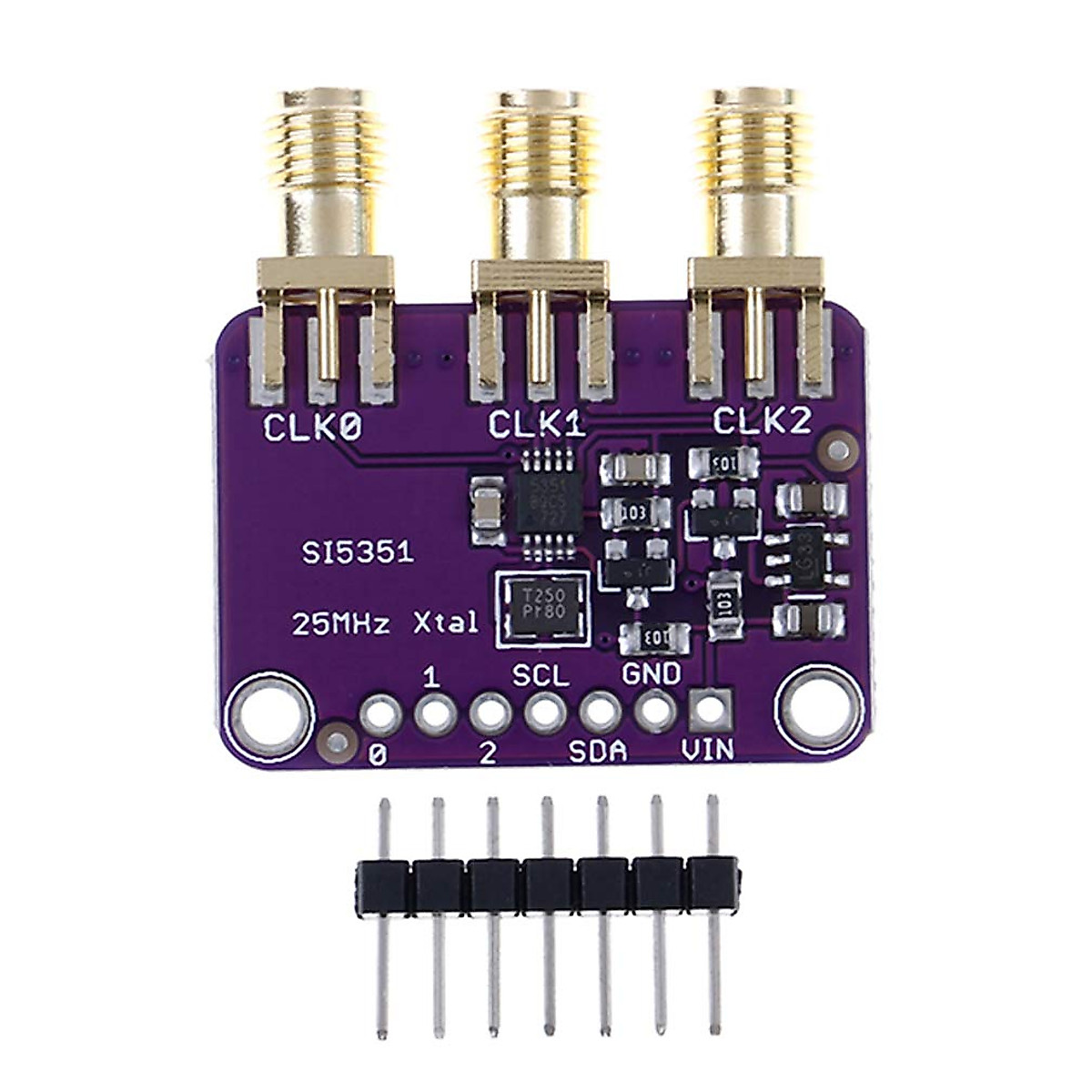 HiLetgo Si5351A I2C 25MHZ I2C High Frequency Signal Generator Breakout Board Square Wave Frequency Generator Signal Generator 8KHz to 160MHz 3-5VDC