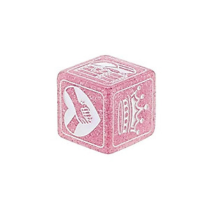 KAKDA,7Pcs Dice Party Story Cubes for Game Story Time Dice Polyhedral Multi Sided Acrylic Dice Set #2P08 - (Color: Pink)