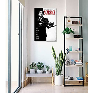 Scarface Movie Poster, Say Hello to My Little Friend, Size 24x36 (Gangster Poster)