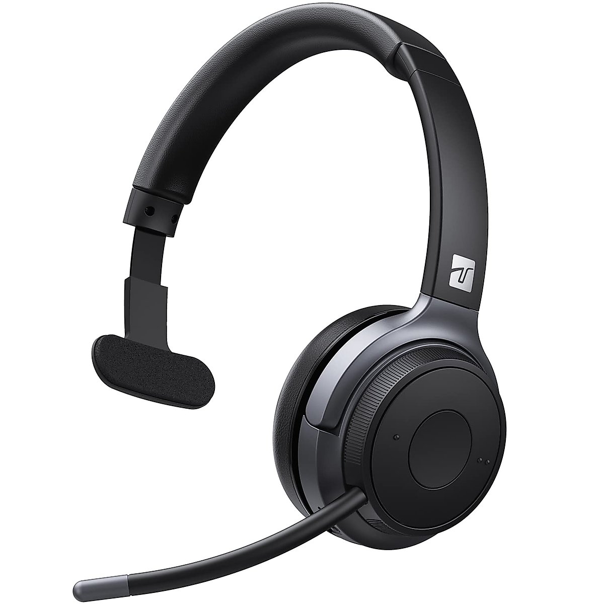 TZS Trucker Bluetooth Headset, Wireless Headset with ENC Noise Cancelling & Mute Button Microphone, V5.0 Handfree Bluetooth Headphone for Driving/Business/Office Compatible with iPhone and Android