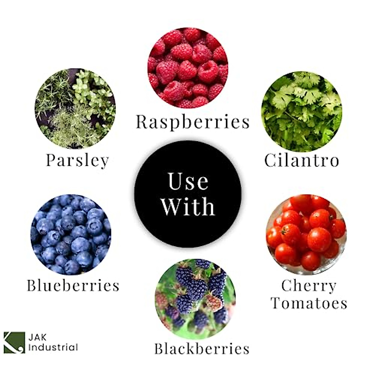 JAK Industrial 42 Pack - 6 Ounce Clear Plastic Vented Berry Containers with Clamshell Lids - For Blueberries, Raspberries, Blackberries