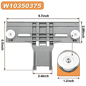 PETCHOR W10350375 Dishwasher Top Rack Adjuster Parts for Whirlpool Kenmore Kitchenaid Dishwasher, 8PCS W10195840 & W10195839 & W10508950 Dishwasher Top Rack Adjuster Kit