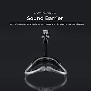 MDF Instruments ProCardial Cardiology Stethoscope, Lightweight Titanium Adult Dual Head, Free-Parts-for-Life White Tube, Black Chestpiece-Headset, MDF797TBO29, Pediatric & Neonatal Attachments w/Clip