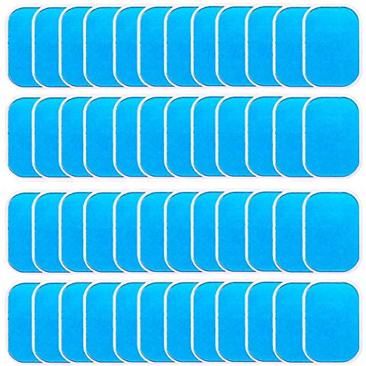 LEKEONE 50 Pcs/25 Packs Pads Abs Trainer Replacement Gel Sheet for Abdominal Muscle Trainer, Accessory for Ab Workout Toning Belt.