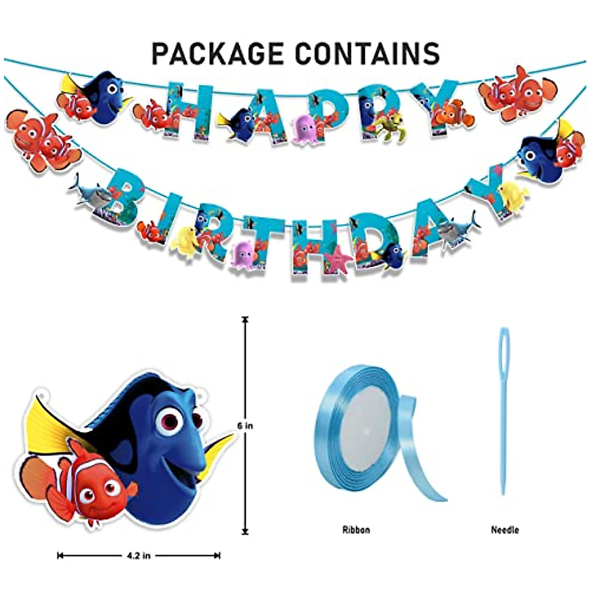 Seyal® Find Nemo Happy Birthday Banner