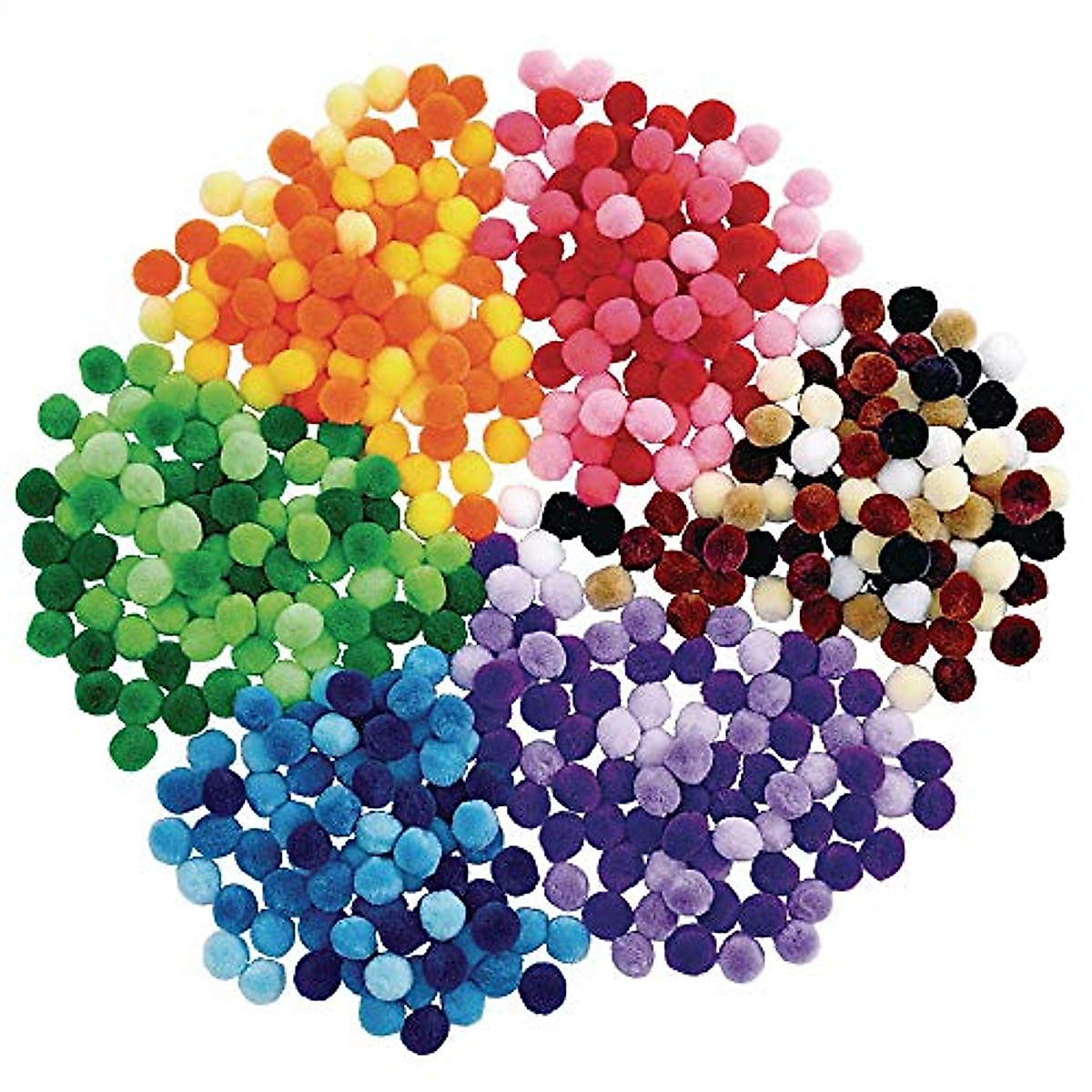 Colorations Pom-Poms Pack of 1,500 for Kids’ Crafts & Learning