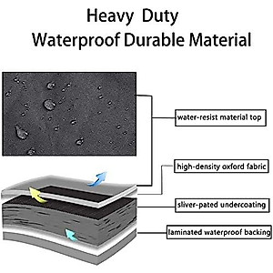 Fenghome Round Patio Cool Bar Table Cover, 600D Waterproof Fade Resistant Fabric with Drawstrings for Small Coffee Cocktail Outdoor Furniture Side Tables, Diameter 20.5 x Height 23 Inches (Beige)