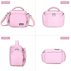 G-raphy Camera Case Bag DSLR SLR Bag by G-raphy for Canon, Nikon, Sony,Panasonic, Olympus and etc (Pink)