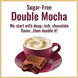 Hills Bros. Instant Cappuccino Mix, Sugar Free Double Mocha (12 Oz, Pack of 1) – Convenient and Versatile, Instant Hot or Iced Coffee, Frothy & Rich Chocolate Flavor - Just Add Water