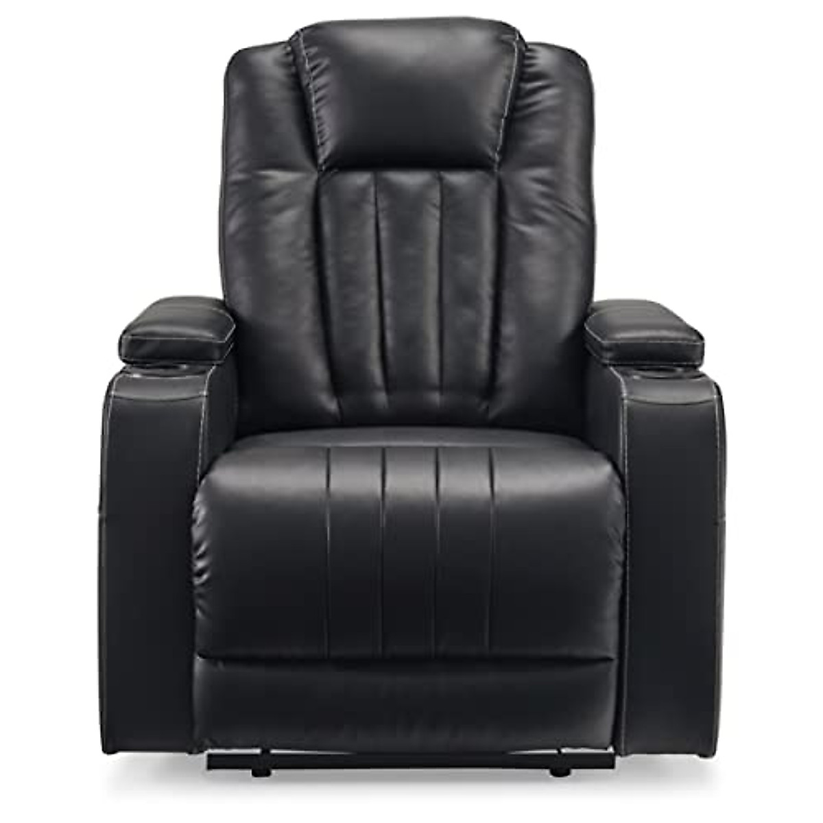Signature Design by Ashley Center Point Urban Faux Leather Tufted Zero Wall Recliner, Black