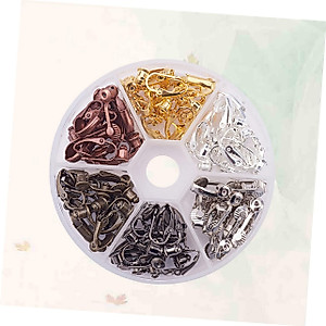 COHEALI 72 Pcs Non- Pierced Ears Ear Ring Non- Pierced Earring Clips Aretes Ear Clips Clip- on Earring Base DIY Earring Clips Inears Jewelry Accessories Non-Piercing Jewelry Material Boxed