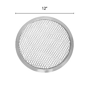 Thunder Group Seamless-Rim Aluminum Pizza Screen, 12 Inch