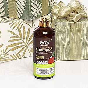 WOW Skin Science Apple Cider Vinegar Shampoo - Hair Growth Shampoo for Thinning Hair, Hair Loss & Dandruff Shampoo - Parabens & Sulfate Free Shampoo - Clarifying Shampoo for Build Up Purifying Shampoo
