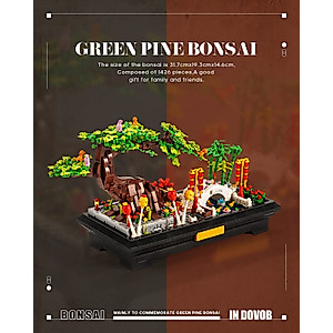 dOvOb Decor Bonsai Tree Mini Building Set, Plant Model Toys as Gift for Adult, Build a Bonsai Idea Display Pieces for The Home or Office (1426 Pieces)