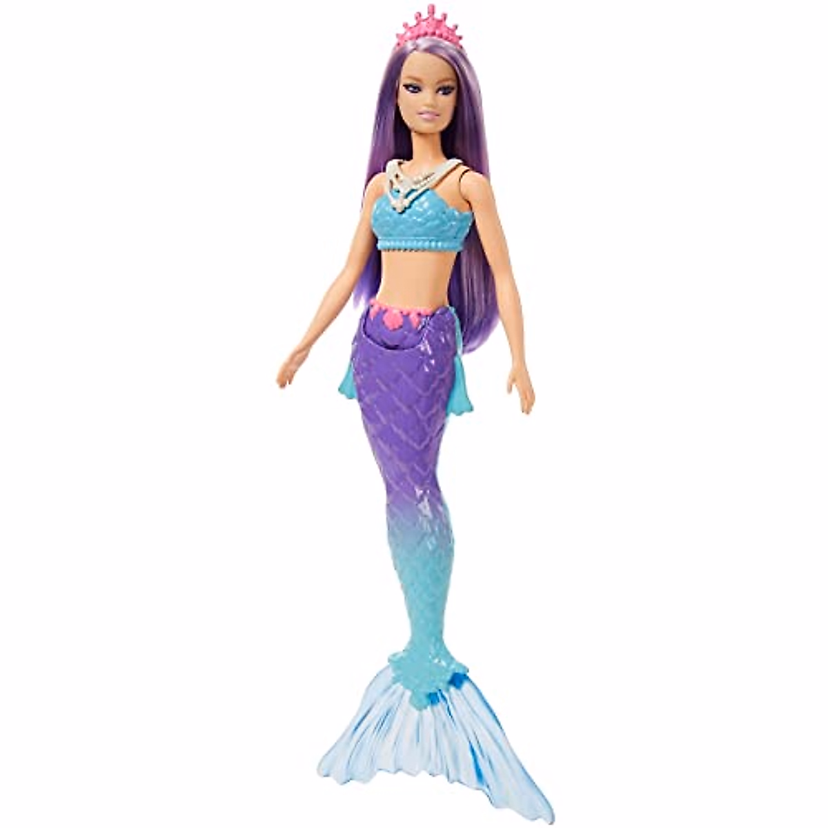 Barbie Dreamtopia Mermaid Doll with Purple Hair, Blue & Purple Ombre Tail & Tiara Accessory