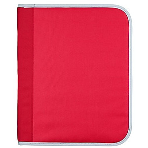 Mead 1-1/2Inch Zipper Binder, 3 Ring Binder, Heavy Duty, PRO Platinum, Red/Black (72860)