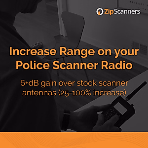 Zip Scanners | Remtronix Police Scanner Radio Antenna | 820S | SMA End Type | 700~900 MHz UHF Digital, Analog & Trunked Frequencies | 7" Flexible Whip, O-Ring | Increase Reception 25-100%