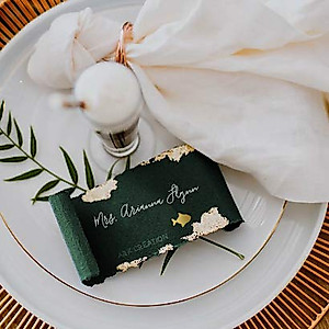 ARK Creation 50 Wedding Meal Stickers for Place Cards - Place Card Menu Choices - Wedding Meal Choice Sticker (Gold, Fish-2)