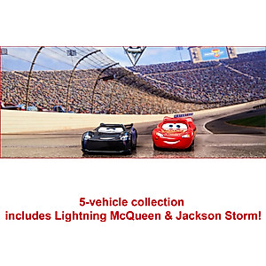 Mattel Disney and Pixar Cars Vehicle Set of 4 Collectible Character Toy Cars & 1 Mack Truck Inspired by the Florida 500 Piston Cup Race