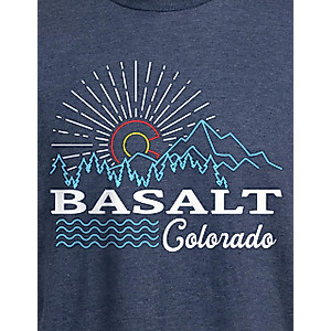 Basalt, CO | Colorado Tee Rocky Mountain State Pride T-Shirt for Men Women - (Adult,S) Vintage Navy