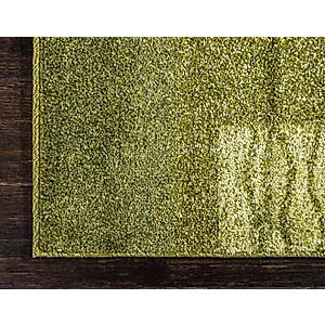 Unique Loom Del Mar Collection Area Rug - Sarah (7' 1" x 10' Rectangle, Light Green/ Ivory)